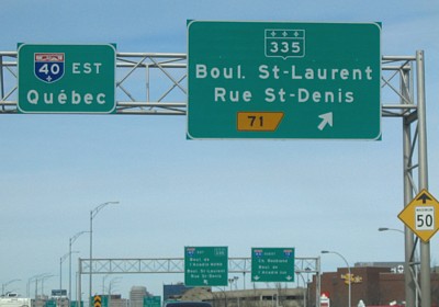 La signalisation routière au Québec