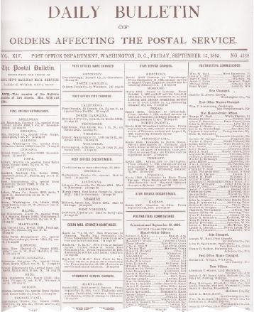 USPS Publication 119 - Sources of (US) Historical Information (amended)