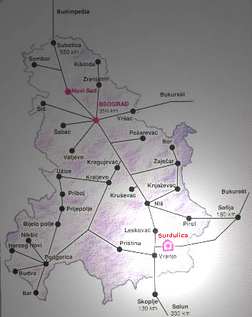 The Geographic Position of Surdulica