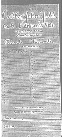 JOHN I. M. DOBBS MILITARY RECORDS