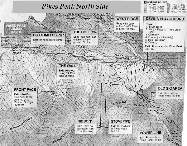 Pikes Peak Map