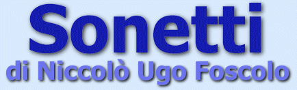 Niccolò Ugo Foscolo, "Sonetti": copertina
