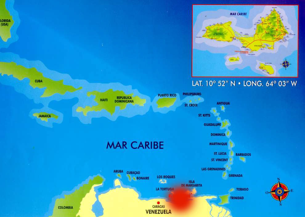 Mapa del Caribe