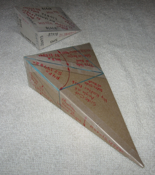 Images of Post Type 3D Models of the Hip Rafter Side Cut Angles