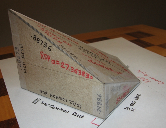 Images of Post Type 3D Models of the Hip Rafter Side Cut Angles