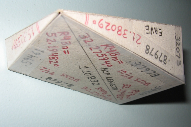 Images of Post Type 3D Models of the Hip Rafter Side Cut Angles