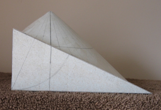 Development, 3D Models and Graphs ... Intersection of Cone with Slope ...