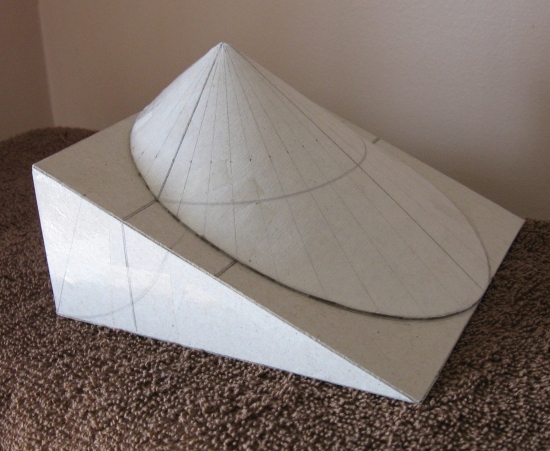 Development, 3D Models and Graphs ... Intersection of Cone with Slope ...