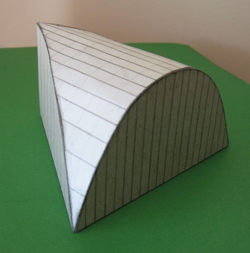 Hexagonal Groin Vault: Barrel profile following a Catenary