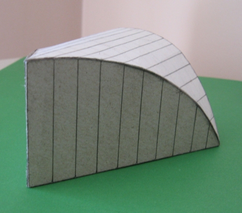 Hexagonal Groin Vault: Barrel profile following a Catenary